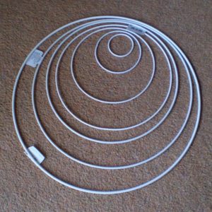 10cm Black Coated Metal Ring for Craft & Floristry Projects - Glitterwitch