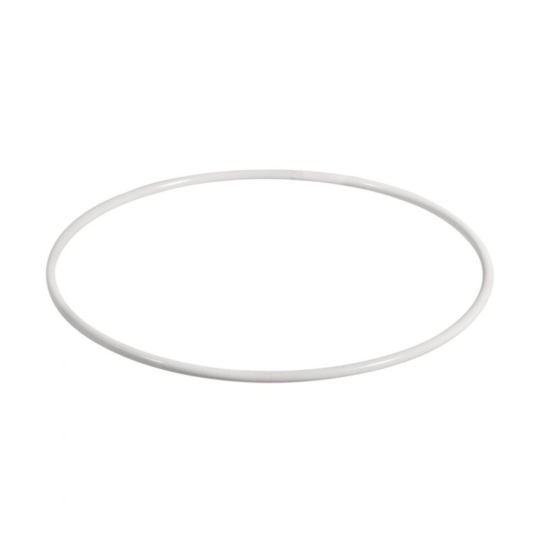 50cm White Coated Metal Ring - Large Metal Hoop - Glitterwitch