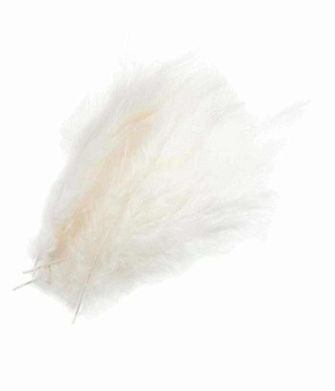 Marabou Feathers for crafting - Pack of 24 Cream- Glitterwitch
